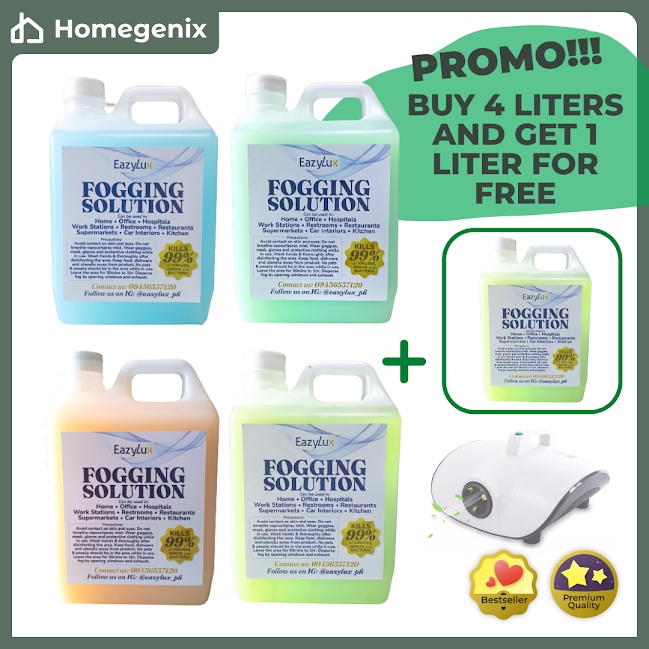 NEW PROMO 1Liter EazyLux Fogging Solution Fog Machine Solution EDA ... NEW PROMO 1Liter EazyLux Fogging Solution Fog Machine Solution EDA ...