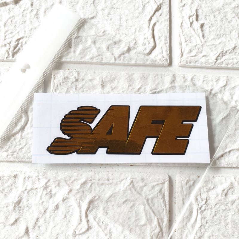 SAFE Decal Sticker Gold on Black | Shopee Philippines