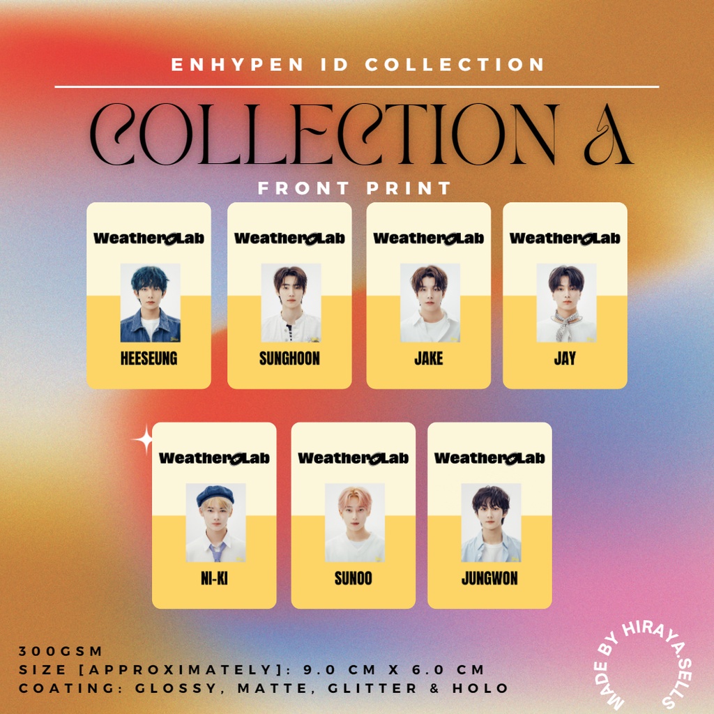 ENHYPEN Student ID Collection [made by hiraya.sells] | Shopee Philippines