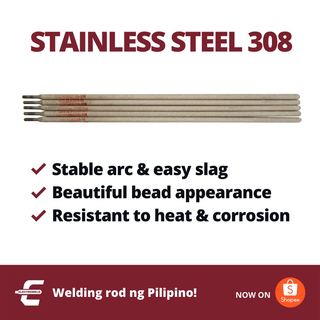 1-KG ELECTROWELD STAINLESS STEEL 308 WELDING ROD | Shopee Philippines