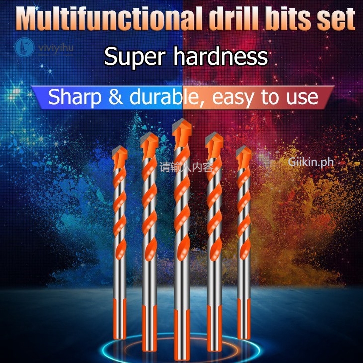 Multifunctional Drill Bits Set Marble Tile Ceramic Wall Hole Drilling King Bit Alloy Triangle ...