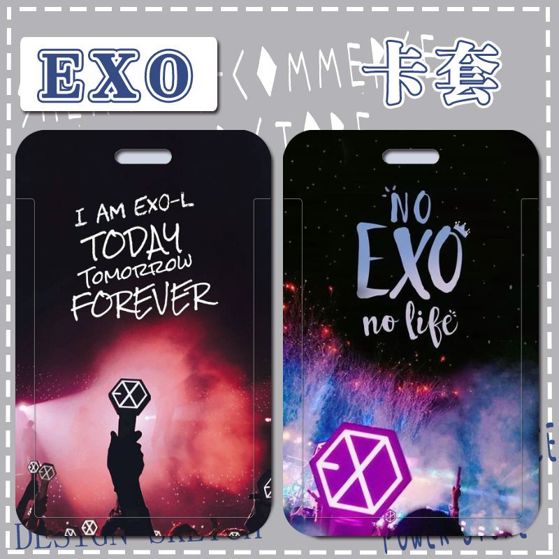 K-POP EXO DIY Student School ID Card Holder Personal ID Card Bank ...