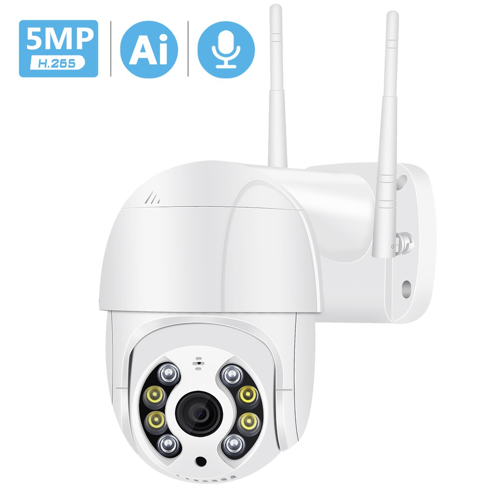 5mp ptz ip camera wifi outdoor ai human detection audio 1080p wireless ...