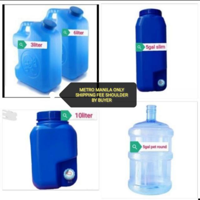5 gallon slim water container(metromanilaonly, sf c/obuyer) | Shopee ...