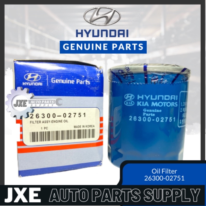 Genuine Oil Filter (26300-02751) for Hyundai i10, Kia Morning, Accent ...