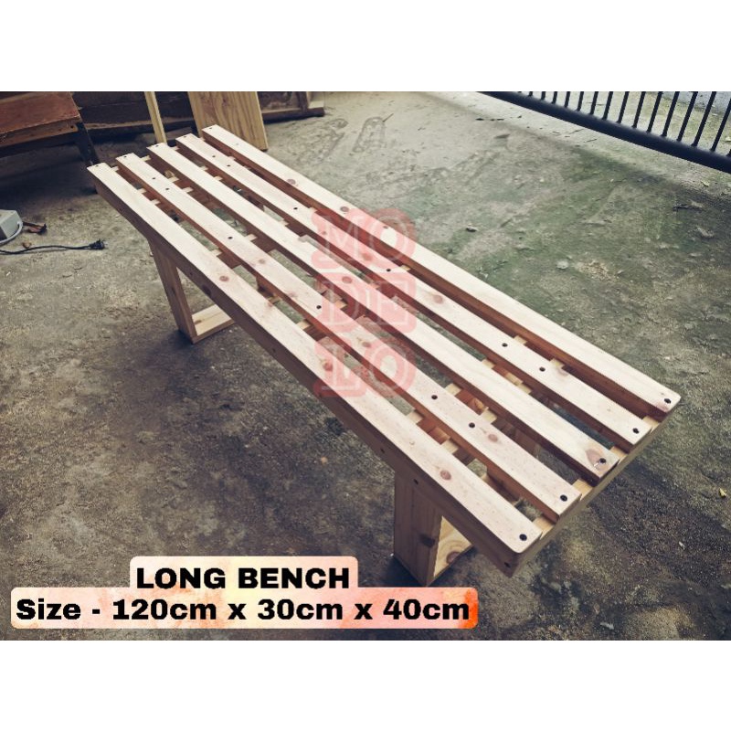 Wooden Long Bench Dining Entry Hallway Nordic | Shopee Philippines
