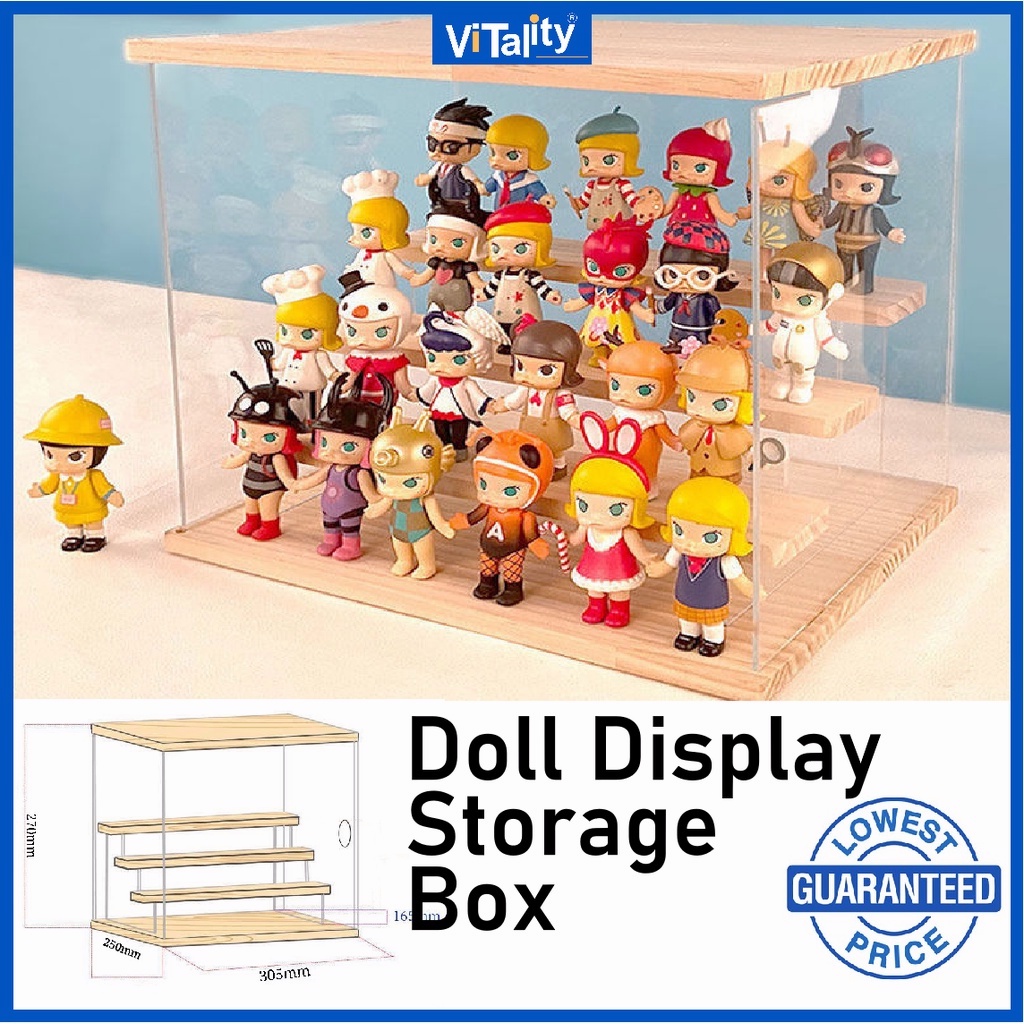 Doll Storage Display Stand Box High Transparent Acrylic Hand Cabinet ...