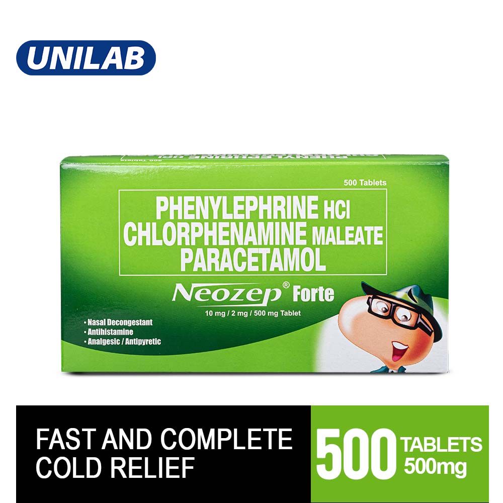 Neozep 500 tablets (For Relief of Cold and All Its Symptoms) | Shopee ...