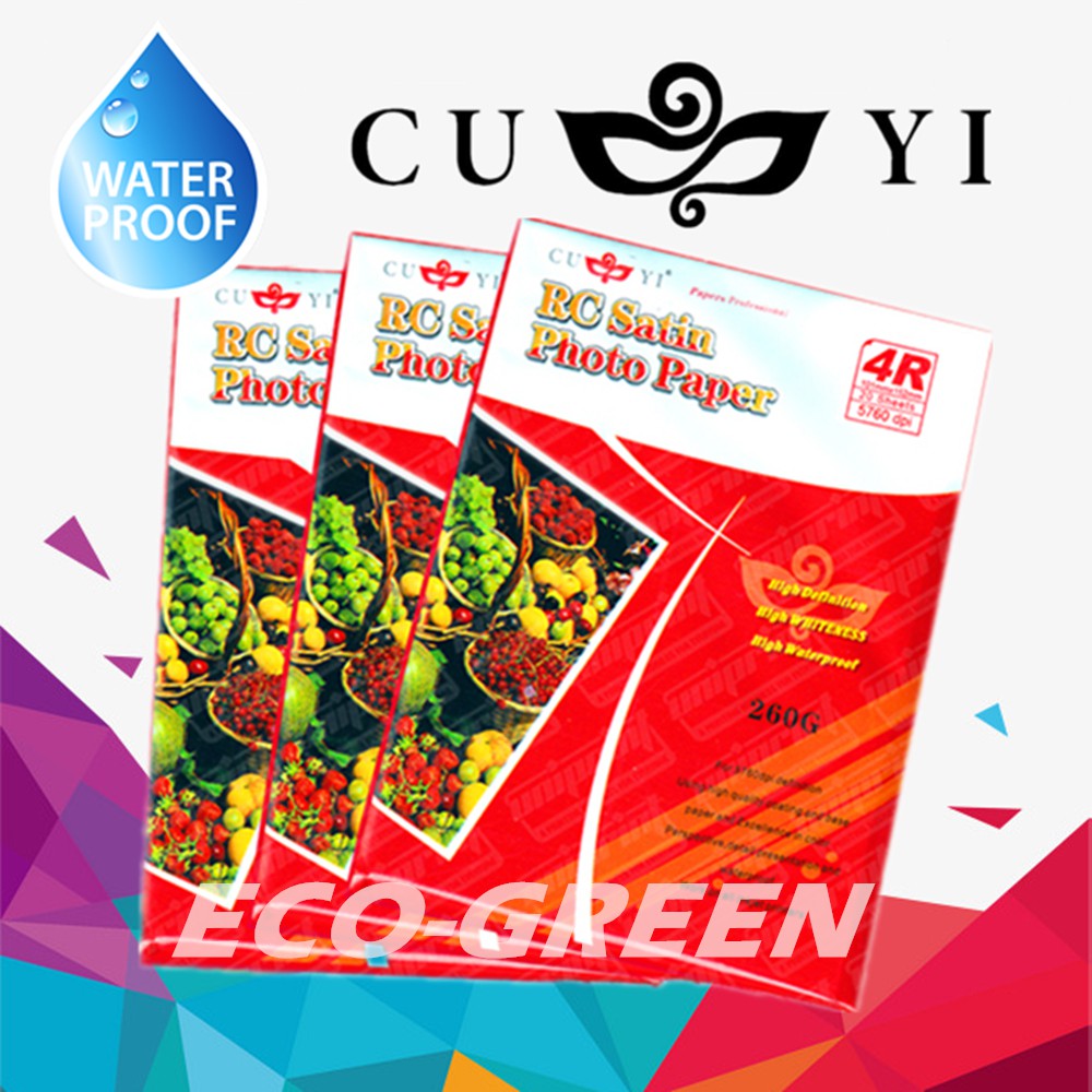 CUYI 4R RC SATIN PHOTO PAPER 260gsm 20pcs per pack photo booth size ...