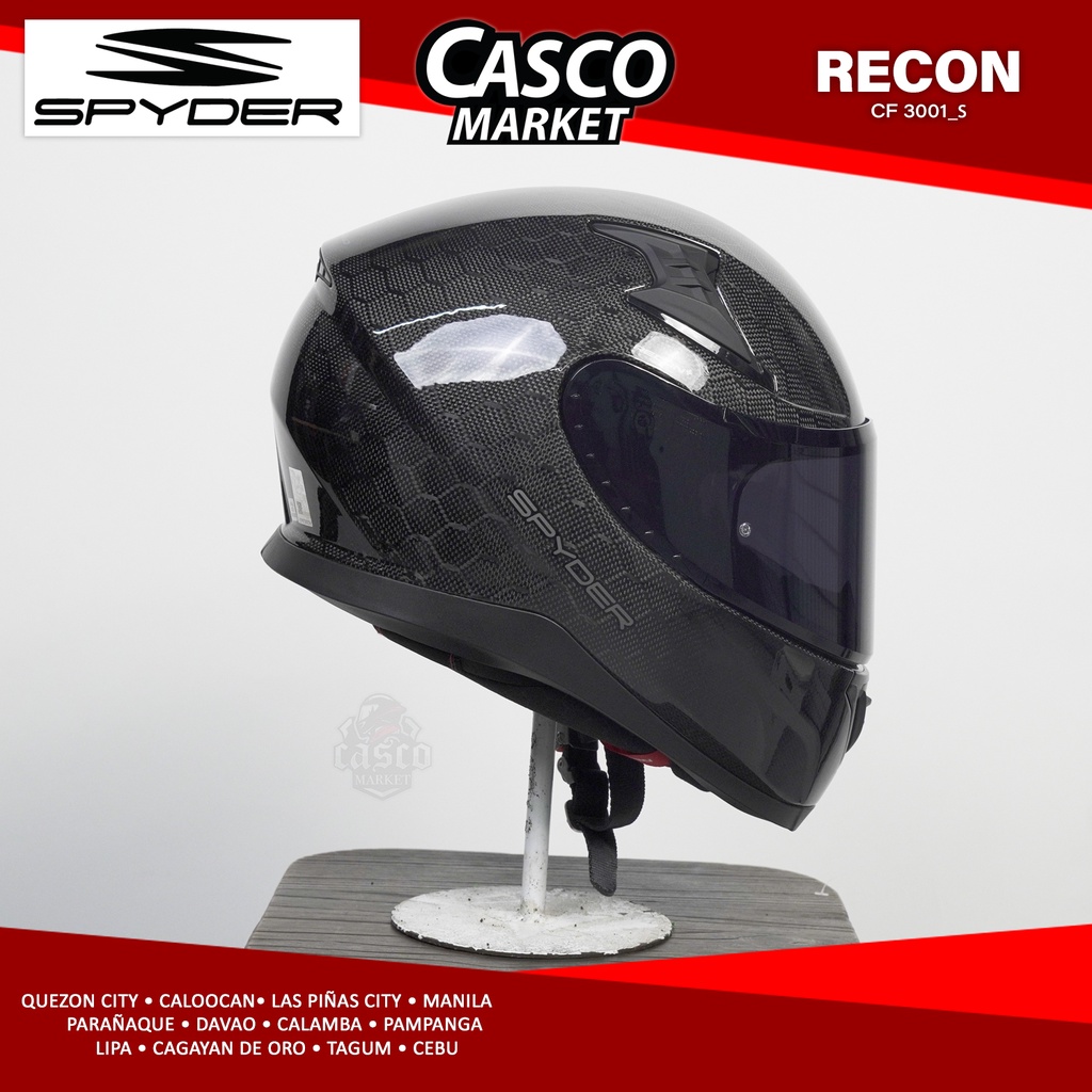 SPYDER SPY RECON+ SNAKE CARBON MOTORCYCLE HELMET | Shopee Philippines