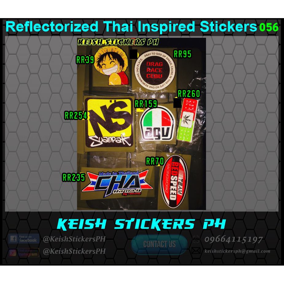 Thai Inspired Reflectorized Stickers-056 | Shopee Philippines