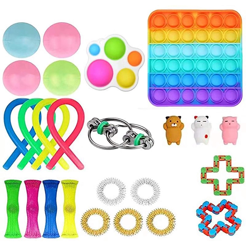 24 Pcs Fidget Toy Set Sensory Fidget Toys Pack for Kids or Adults ...