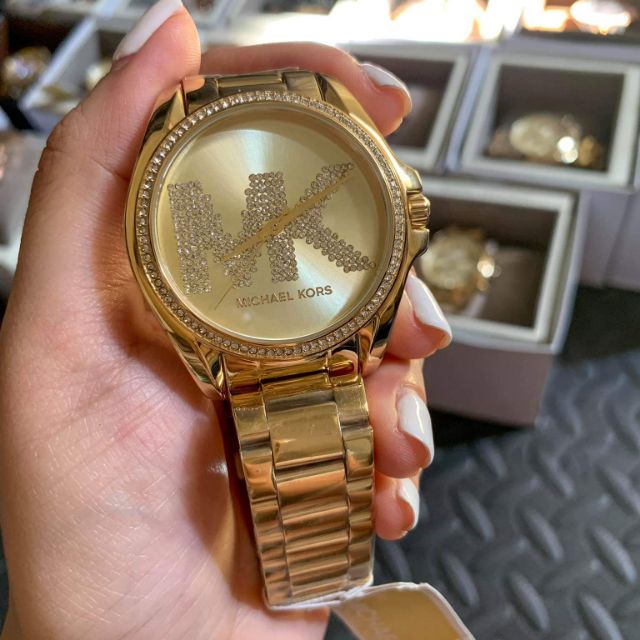 Pawnable MK Watch MK6555 Logo with Stone Ladies Watch | Shopee Philippines