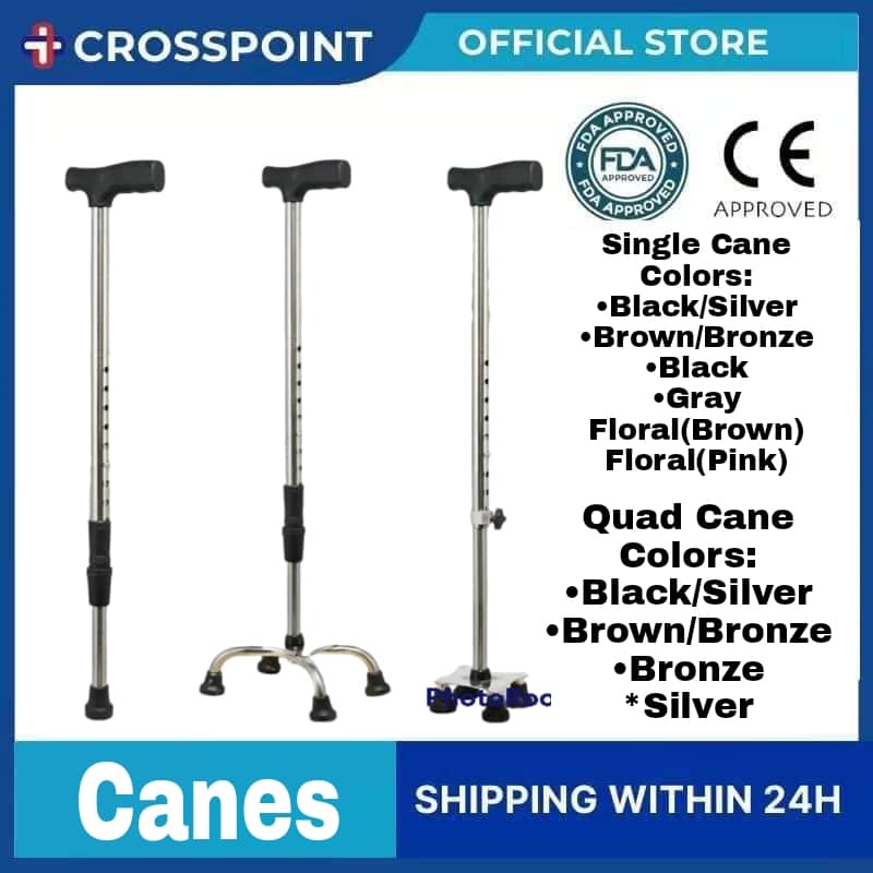 Crosspoint Canes for Elderly Single Cane/Quad Cane | Shopee Philippines