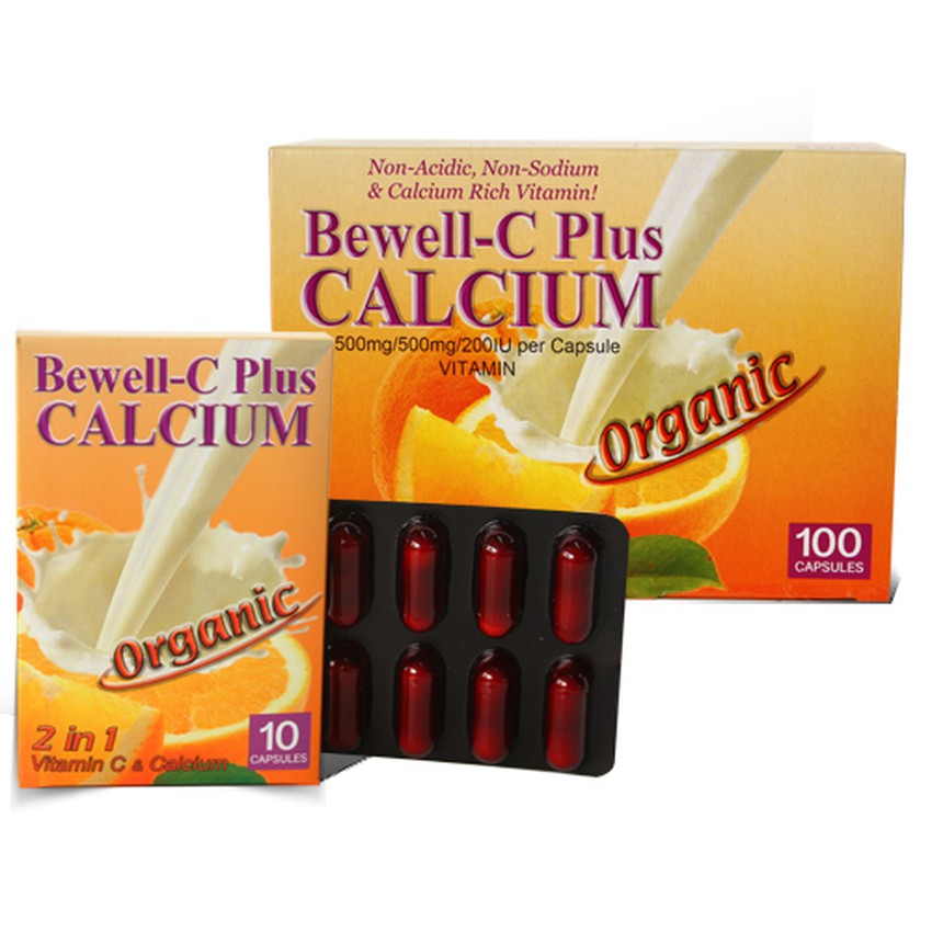 Bewell-C Plus CALCIUM 3 in 1 vitamin 1000mg 100 capsules | Shopee ...