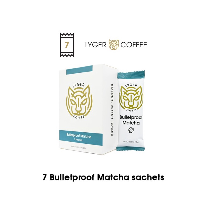 LYGER COFFEE Bulletproof Macha 1 box of 7 sachets | Shopee Philippines