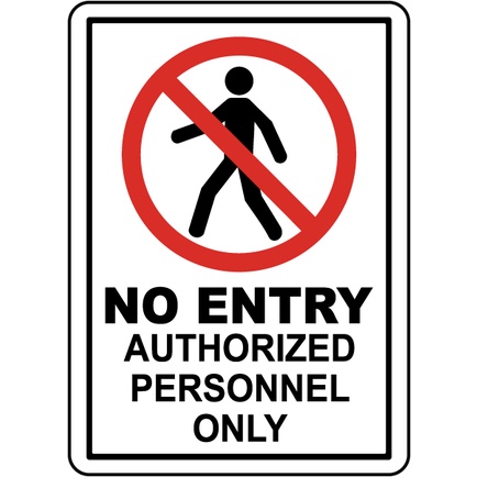 No Entry Authorized Personnel Only Laminated Signage A4 | Shopee ...