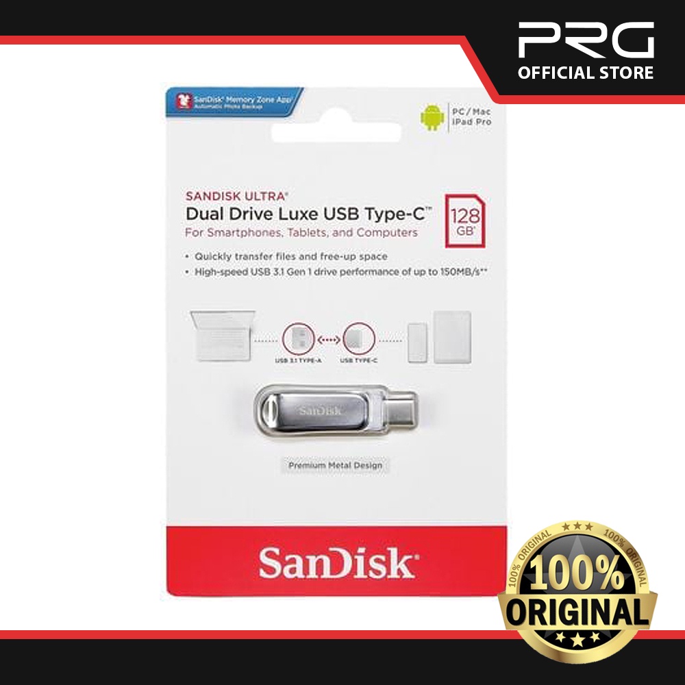 Sandisk Ultra Dual Drive Luxe USB Type C 128gb | Shopee Philippines