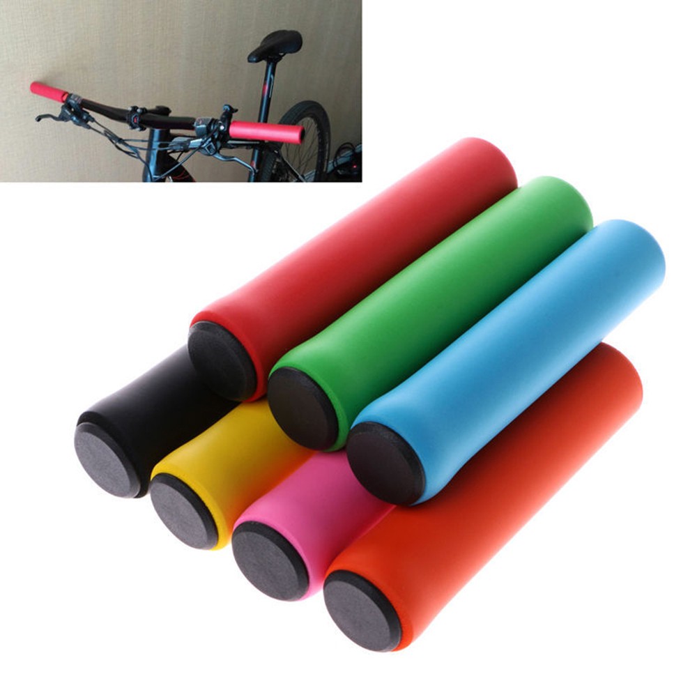 2 Pcs/Set MTB Bike Handlebar Grips Silicone Shockproof Non-slip Soft ...