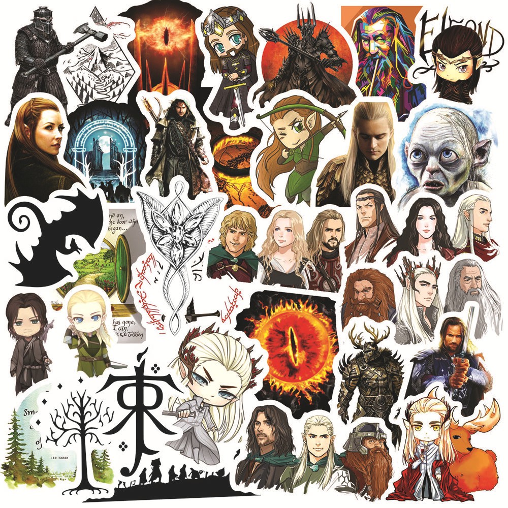 Y&P| The Hobbit Sticker Movie Waterproof Graffiti Decals Pack, 50pcs ...