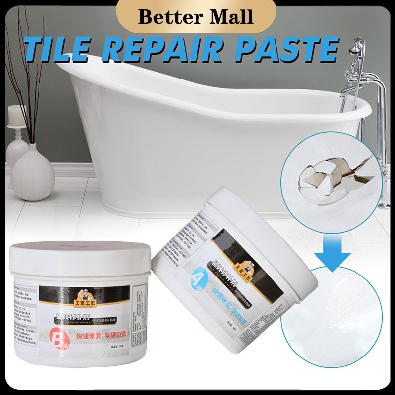 2pcs Tile Adhesive for Floor Tiles Rapair Ceramic Repair Cream Tub Tile ...