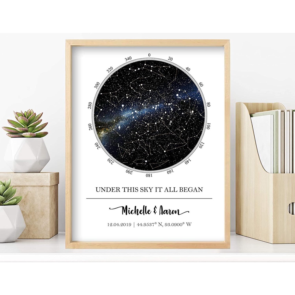 Custom Star Map Personalized Star Map Multiples Star Prints Star ...