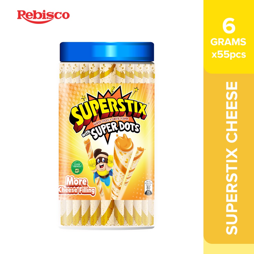 Superstix Cheese Jr with More Filling 6g x 55pcs (330G) | Shopee ...