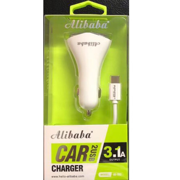 Alibaba 2 USB Port Car Charger w/ Android Type-C cable 552 | Shopee ...