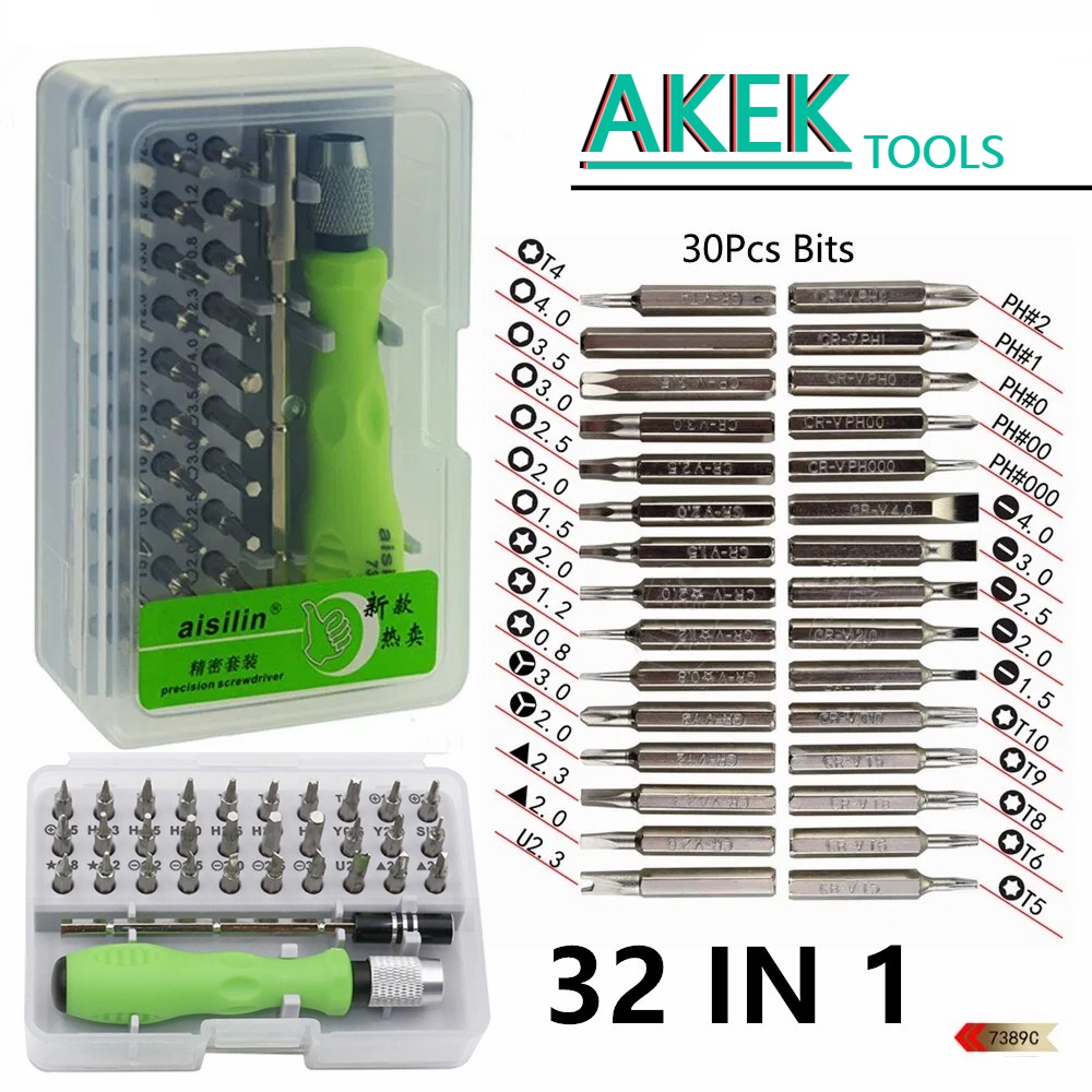 32 in 1 Precision Interchangeable Screwdriver Set Mini Electronic ...