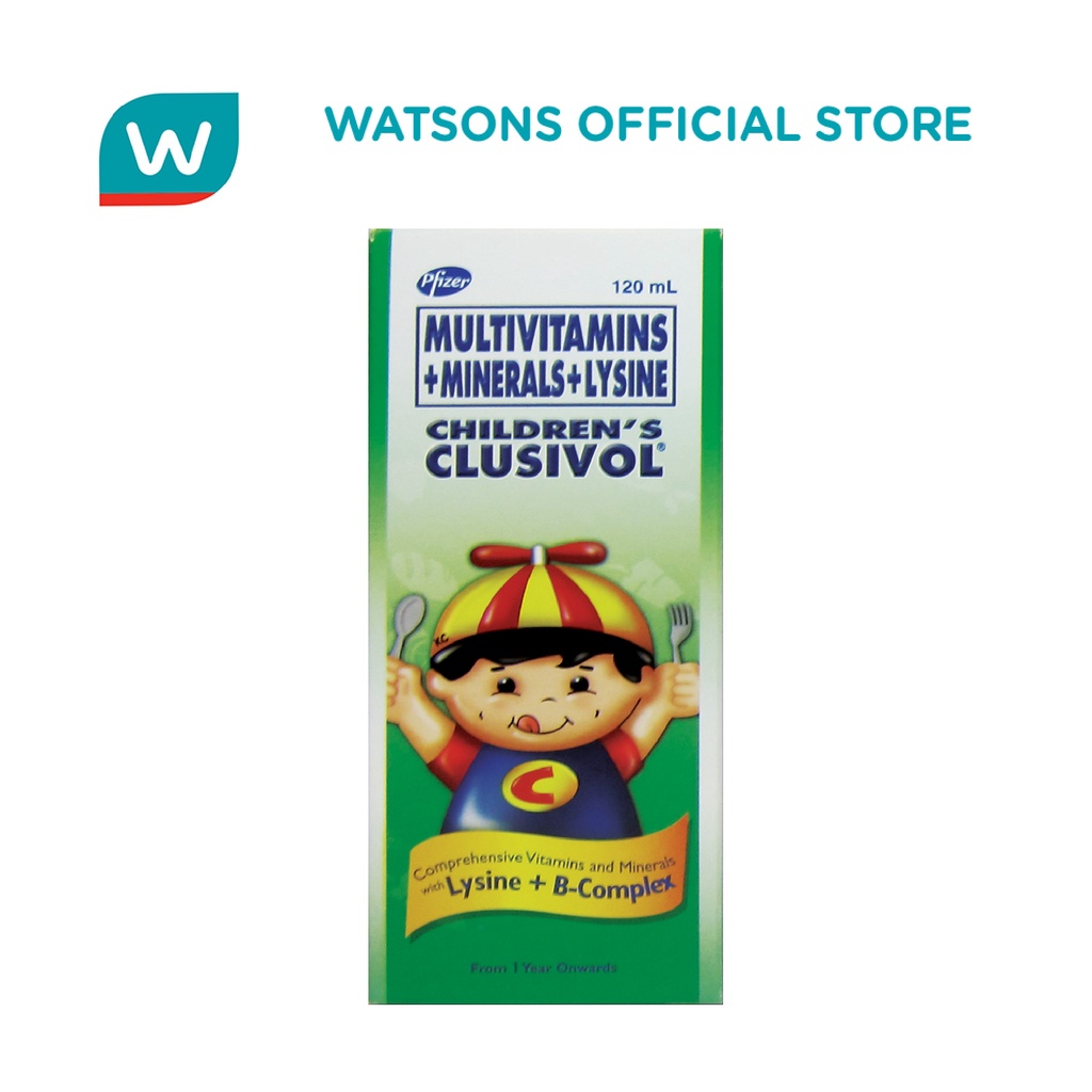 Clusivol Syrup 120ml (Multivitamins + Minerals + Lysine) | Shopee ...