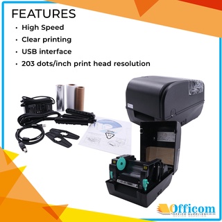 Officom OC-TT426B Waybill Printer Barcode Transfer Thermal Printer with ...