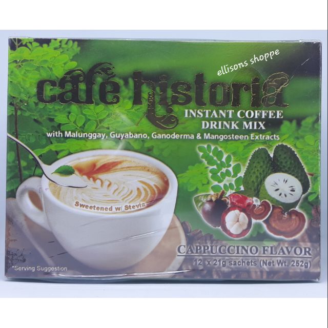 Cafe Historia Instant Coffee 21g x 12 sachets (CAPPUCCINO) | Shopee ...