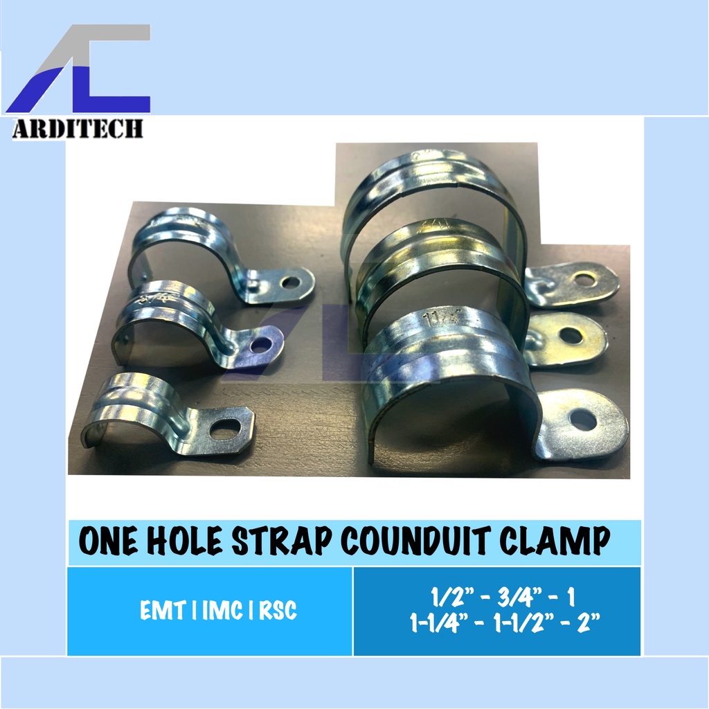 One Hole Strap Conduit Clamp | 1/2" - 3/4" - 1" | sold per pc | Shopee ...