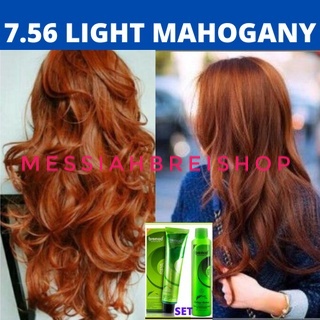 7.56 BREMOD LIGHT MAHOGANY HAIR COLOR SET WITH OXIDIZING 100ml | Shopee ...