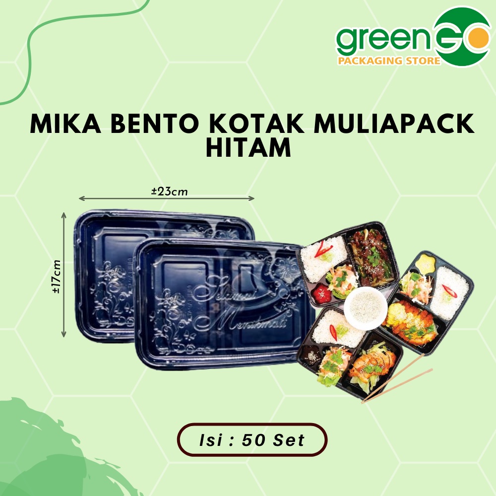 Mica BENTO At 4 Black Contents 50 SET Close Micapack Mica TRAY BENTO ...