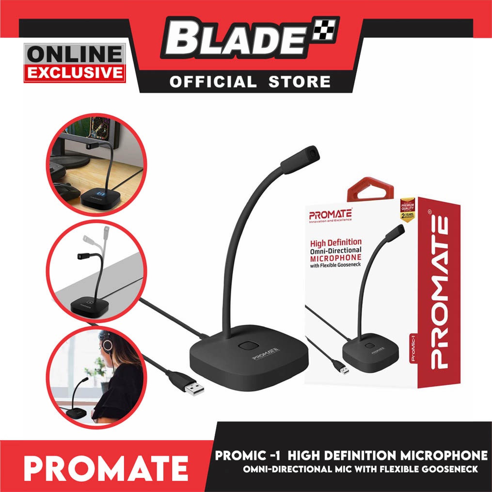 Promate Microphone with Flexible Gooseneck ProMic-1 High Definition Uni ...
