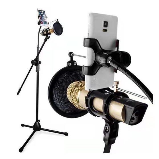 360 Degree Rotating Adjustable Recording Microphone Stand | Shopee ...