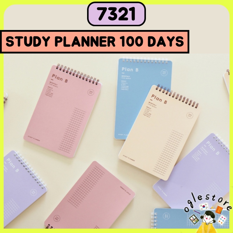 7321Design 120gsm Studyplanner for 100Days Korean Study Planner ...