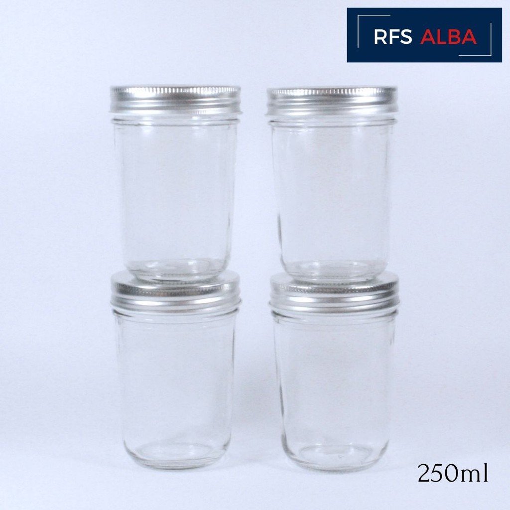 Mason Jar (4 pack) - 250ml Excellent Quality | Shopee Philippines