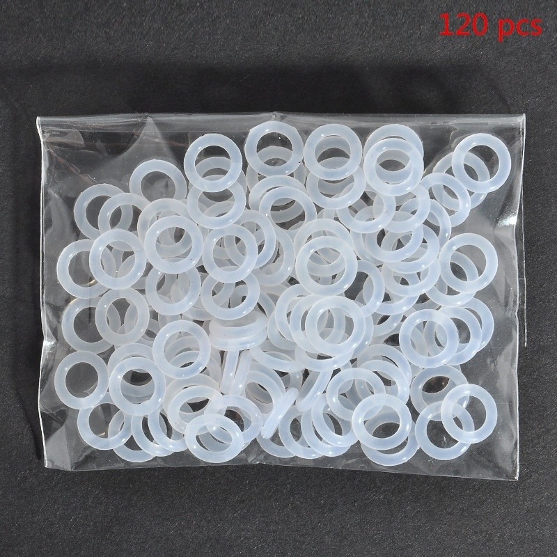120 x Transparent Mechanical Keyboard Keycap Rubber O-Ring Dampeners ...