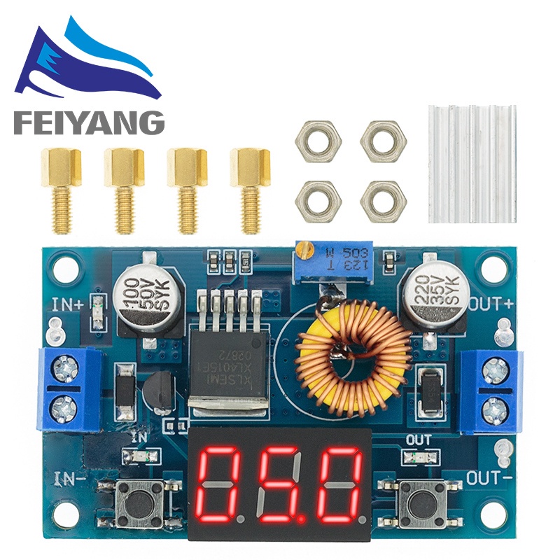 XL4015 High power 5A 75W DC-DC Adjustable Step-down Charger Module Step Down Buck Converter LED ...