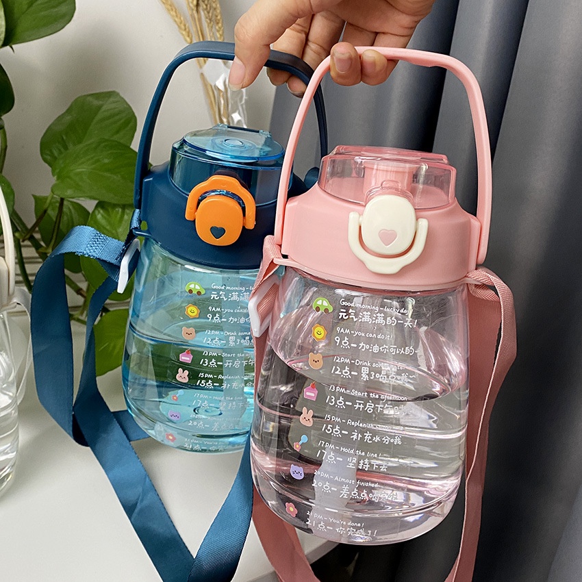 1300ml Set Water Bottle Cup Female Summer Large Capacity Influencer ...
