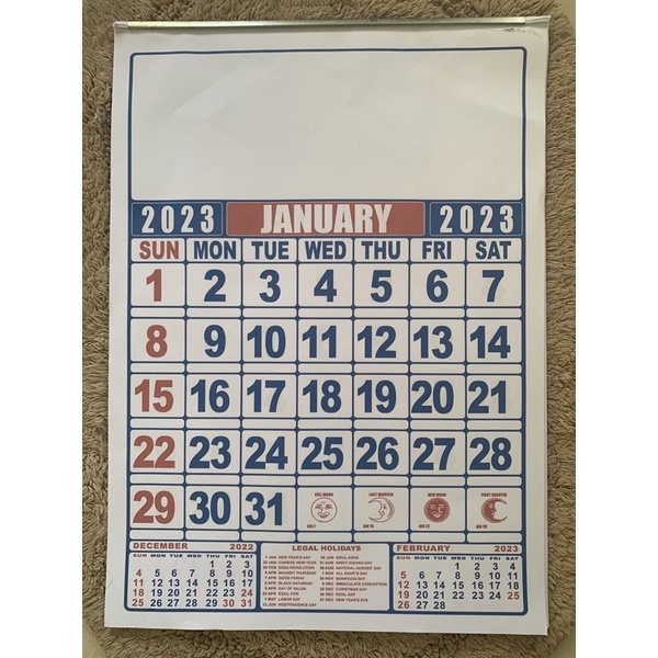 2023 Commercial Calendar A3 size 12 pages | Shopee Philippines