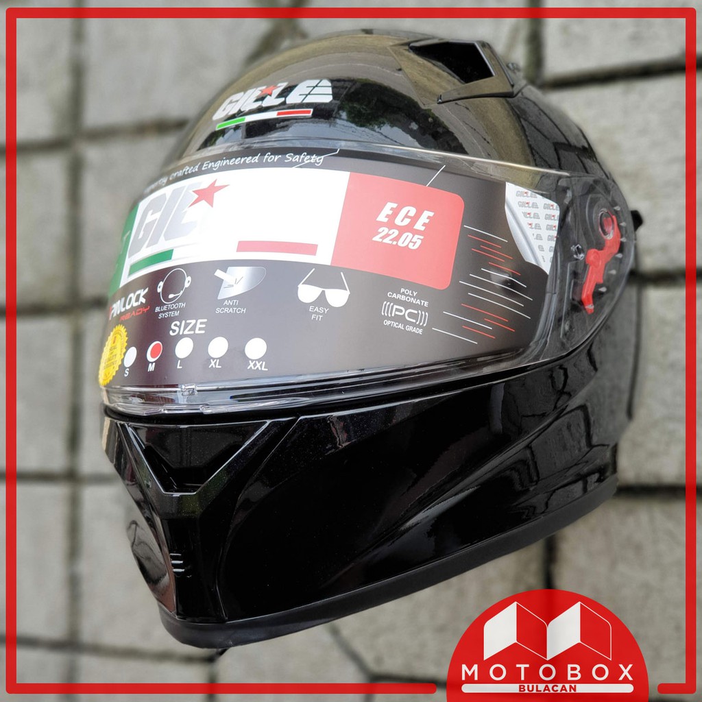 GILLE GTS-V1 Helmet - Glossy Black | Shopee Philippines