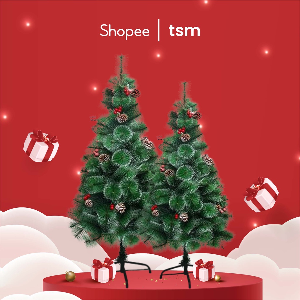 TSM Christmas Tree | Luxury Premium Tree | Green Pine Snow Tip Acorns ...
