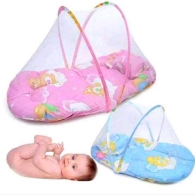 Baby mosquito net with mat pillow new born baby bed nets portable ...
