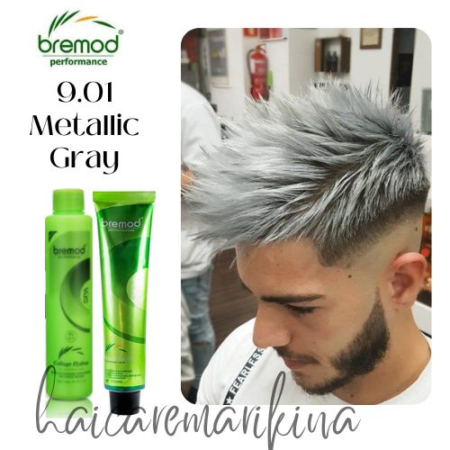 9.01 METALLIC GRAY Bremod Hair Color - With Oxidizer Set | Shopee ...