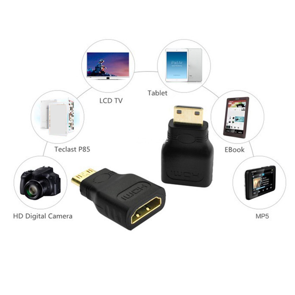 MINI Hdmi to Standard HDMI Adapter Adaptor AIM | Shopee Philippines