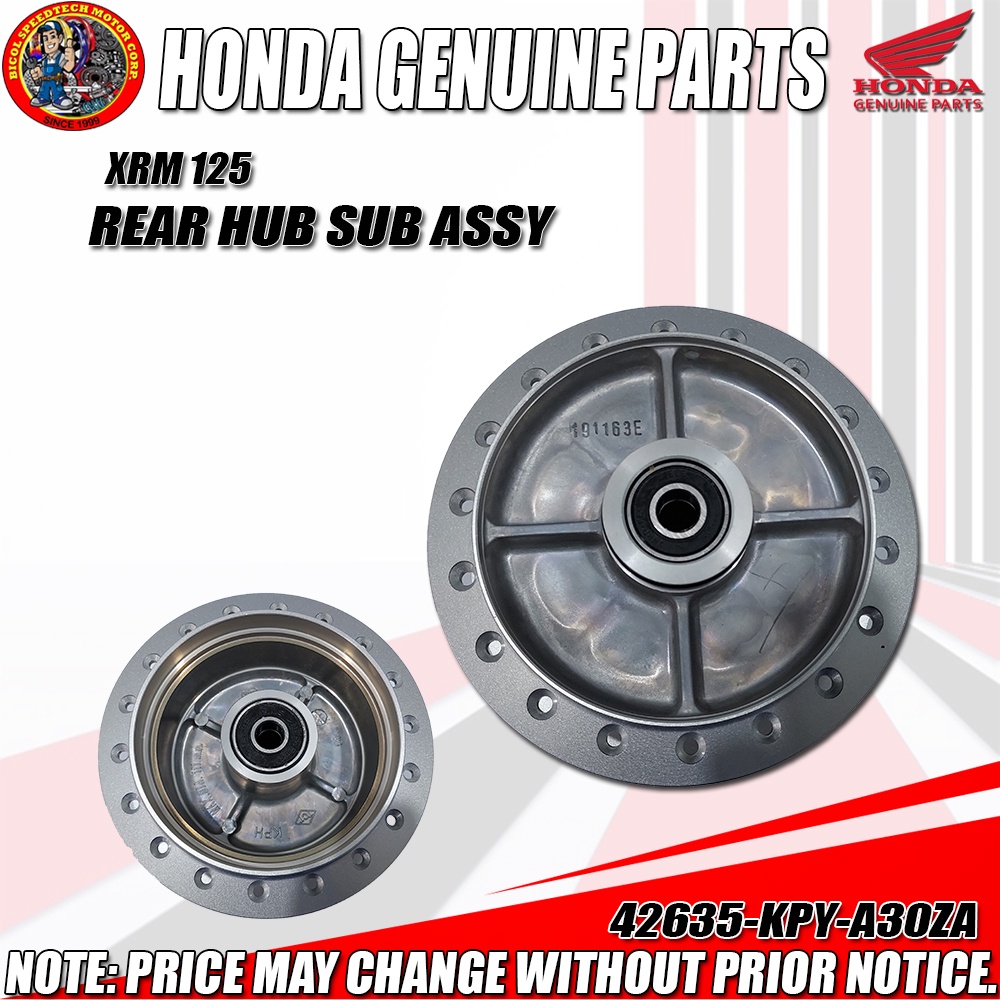 XRM 125 REAR HUB SUB ASSY (HPI) (Genuine: 42635-KPY-A30ZA) | Shopee ...