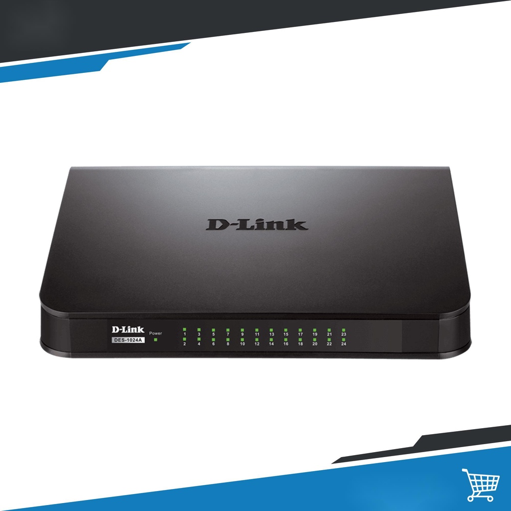 D-LINK 24-Port 10/100 Mbps Unmanaged Switch unmanaged switch hub ...